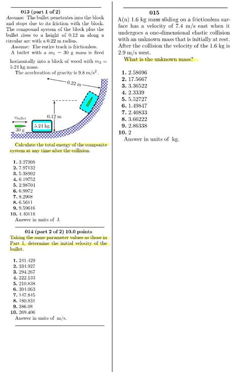 Solved Part Of Assume The Bullet Penetrates Into Chegg