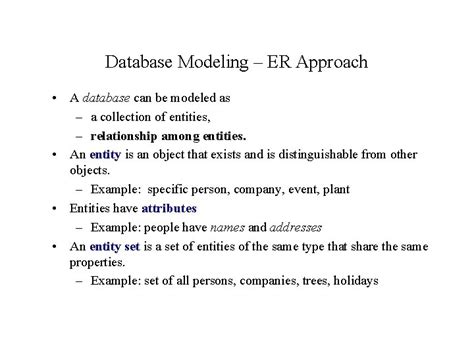 Entityrelationship Model Lecture 5 Database Modeling And Implementation