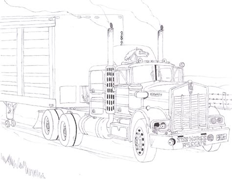 Kenworth Truck Coloring Pages Team Coloring