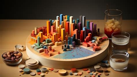 Premium Photo Photorealistic Business Metrics Pie Chart