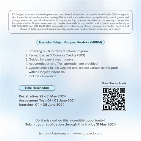 Oneject Indonesia X ITB FAKULTAS TEKNOLOGI INDUSTRI