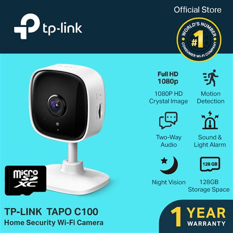 Tp Link Tapo C100 Home Security Wi Fi Camera 2 Megapixels 1080p Hd Wifi Camera Wireless Cctv