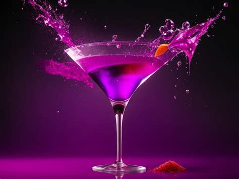 Premium Ai Image A Cocktail Glass With A Drink Stand With A Slice Of