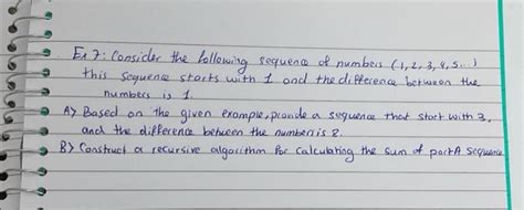 Solved Ex Consider The Following Sequence Of Numbers Chegg