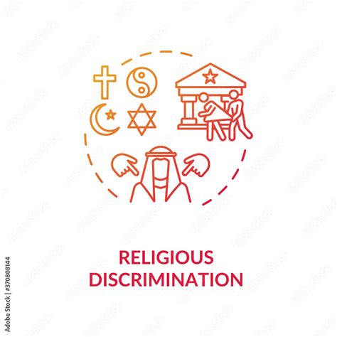 Religious Discrimination Concept Icon Mistreatment Based On Religion