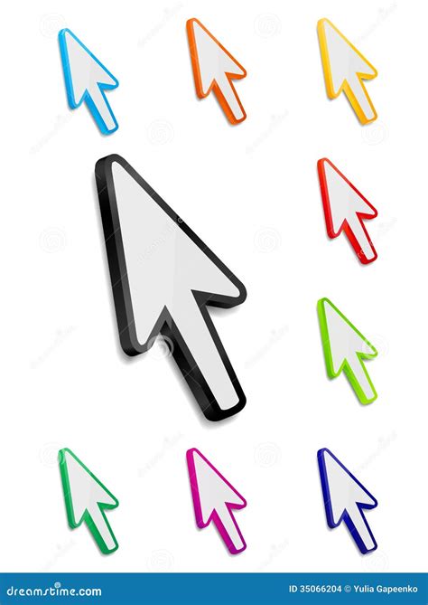 Mouse Arrow Cursor Vector Illustration Stock Vector Illustration Of Operating Objects 35066204