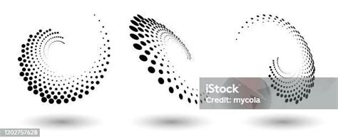 하프 톤 원 프레임 추상도 도트 로고 엠블럼 디자인 요소 모든 프로젝트에 대 한 둥근 테두리 아이콘 또는 백그루드 벡터 Eps10 그림입니다 점박이에 대한 스톡 벡터 아트
