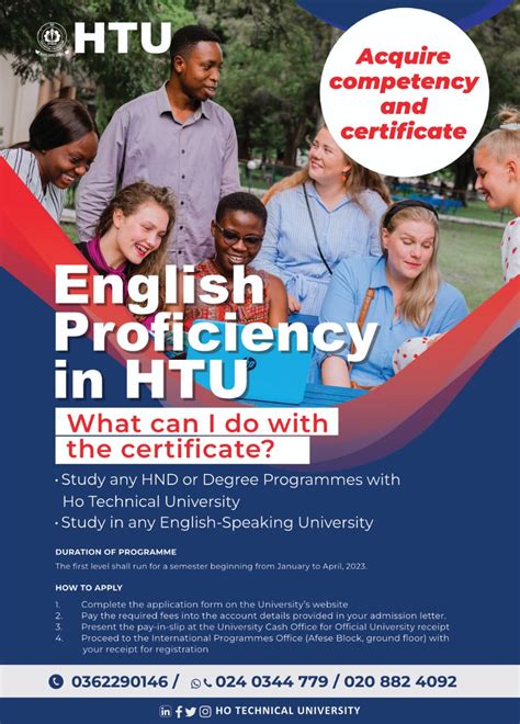 English Proficiency Admission Ho Technical University