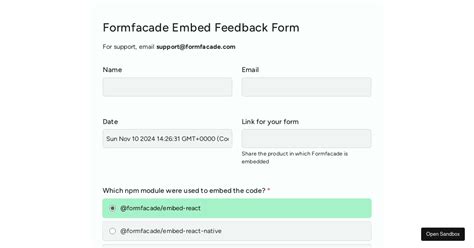 React Dev Forked Codesandbox