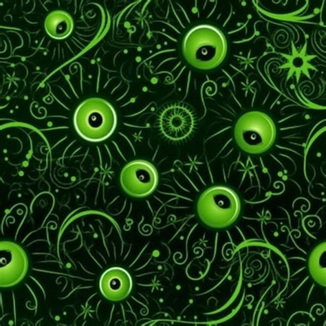 Premium Ai Image A Green And Black Background With A Lot Of Green Eyes Generative Ai
