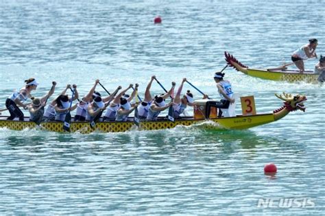 이슈유머 항저우 아시안게임 한국 여자 드래곤보트 1000m서 북한 제치고 동메달