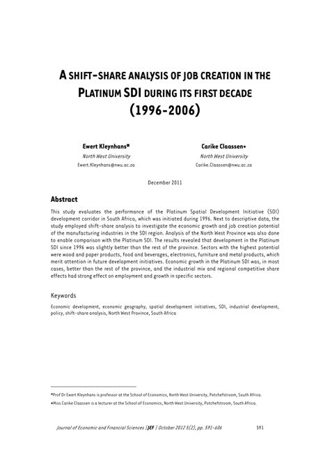 Pdf ‘evaluating The Results Of The Platinum Spatial Development