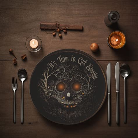 Scary Halloween China Plate Halloween Party Plates Dining Set Etsy