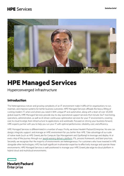 Hpe Managed Services Hyperconverged Infrastructure