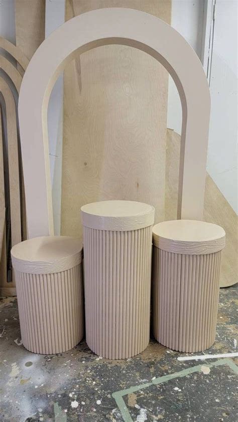 Fluted Pedestals Table Dessert Table Fluted Table Ripple Table