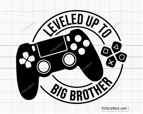 Leveled Up To Big Brother Svg Png New Big Bro Svg Svgcrafters