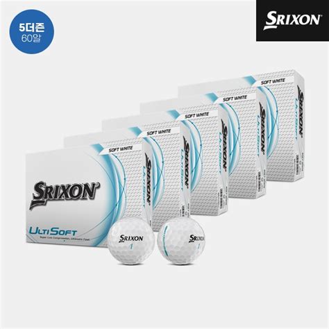 핫딜 5더즌 60알 던롭코리아 스릭슨 얼티소프트5 저압축 고반발 골프볼 남여공용 화이트 2피스 딜팡 골프용품 전문쇼핑몰