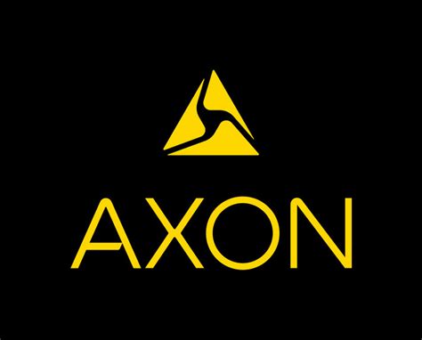 Axon Brand Logo 2024 Secondary Stacked Axon Yellow Digital Svg