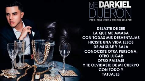 Me Dijeron Darkiel Letra Youtube