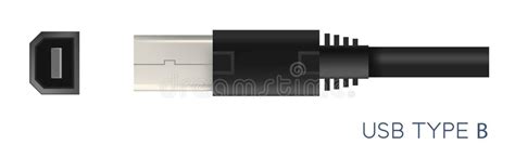 Usb Type B Connector Stock Illustrations 300 Usb Type B Connector