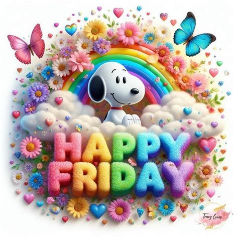 Snoopy Is Awesome Happy Friday 🌸🌈 🦋 Facebook Happy Friday