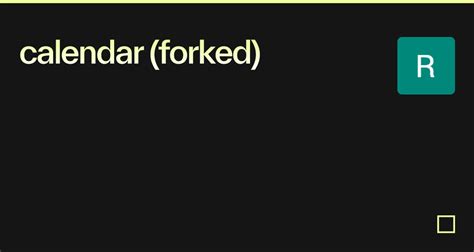 Calendar Forked Codesandbox