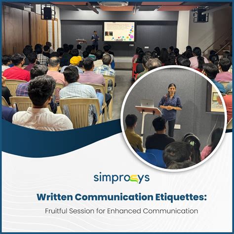Simprosys Infomedia On Linkedin Simprosys Training Session Written Communication Etiquttes