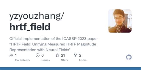 Github Yzyouzhang Hrtf Field Official Implementation Of The Icassp 2023 Paper Hrtf Field