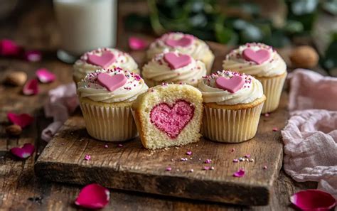 Vegan Love Heart Cupcakes Vanilla Cupcakes With A Hidden Pink Heart Inside