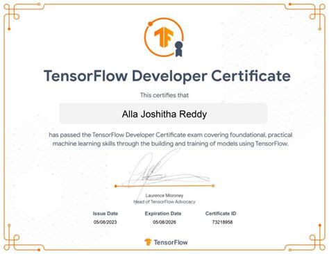 Tensorflow Machinelearning Ai Deeplearning Certification