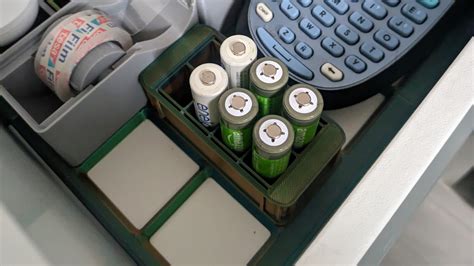 Gf Gridfinity Aa Battery Half Crate Remix By Ian Download Free Stl