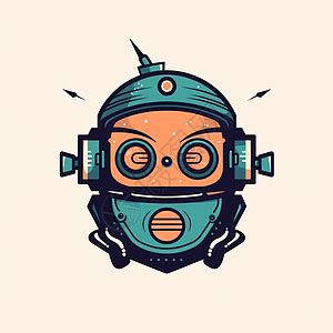 卡通机器人头像插画图片下载 正版图片600042629 摄图网