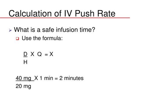 PPT IV Administration Dosage Calculation PowerPoint Presentation