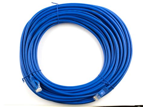 100 Ft Booted Cat5e Network Patch Cable Blue Computer Cable Store