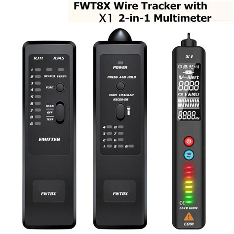 Fwt8x Dual Mode Network Wire Tracker Cable Toner Rj45 Rj11 Accurate Ethernet Lan Tracer Analyzer