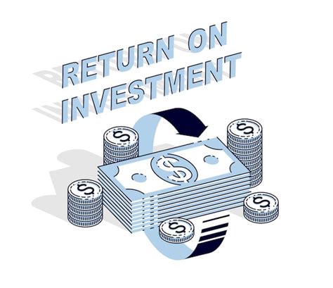 Premium Vector Return On Investment Concept Cash Money Stack With Radial Loop Arrows Around