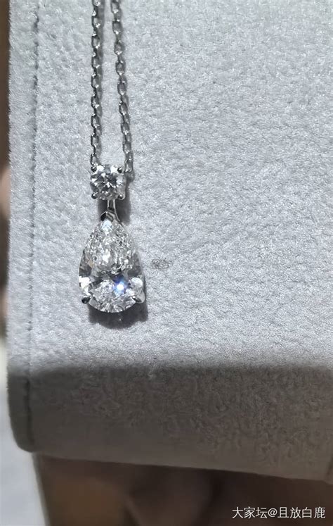 水滴培育钻项链一条项链培育钻珠宝大家坛