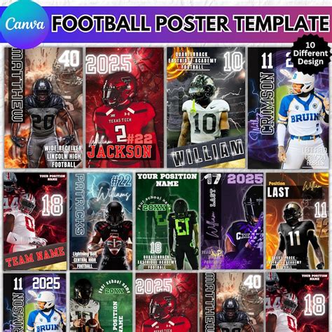Football Poster Canva Template Sports Background And Digital Backdrop