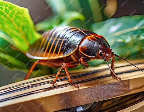 Premium Ai Image Madagascar Hissing Cockroach Closeup Exotic Pet