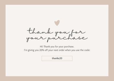 Free And Customizable Thank You For Your Purchase Templates