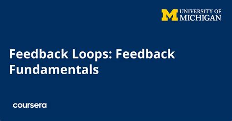 Feedback Loops Feedback Fundamentals Coursera