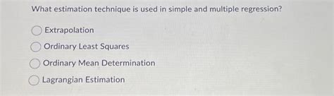 solved what estimation technique is used in simple and