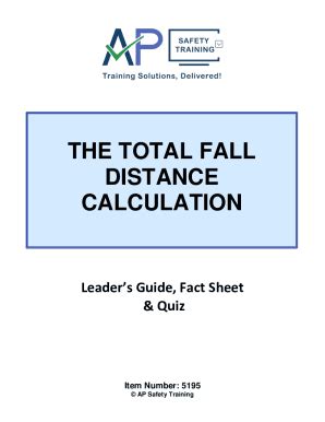 Fillable Online How To Calculate Total Fall Distance When Using Fall Fax Email Print PdfFiller