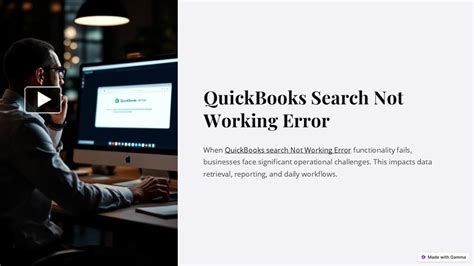 Ppt How To Fix Quickbooks Search Not Working Error Step By Step