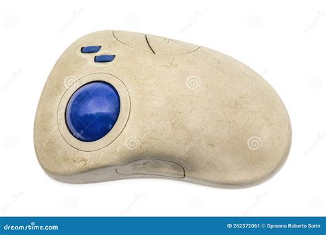 Old Dirty Trackball Mouse Stock Image Image Of Laptop 262372061