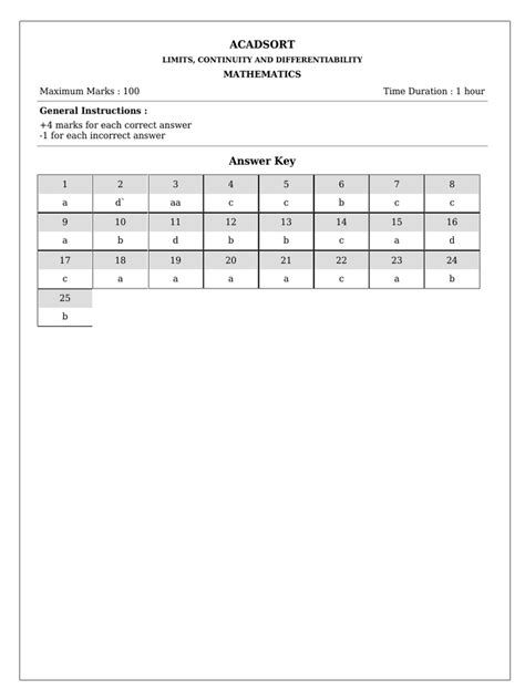 Limits Continuity And Differentiability Solution Pdf Mathematical Objects Theoretical