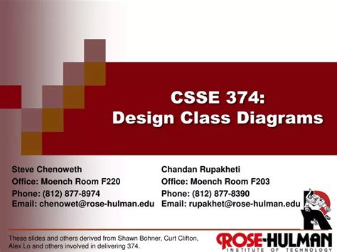 ppt csse 374 design class diagrams powerpoint presentation free