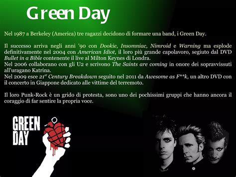 My Favourite Band Green Day Ppt
