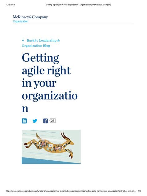Getting Agile Right In Your Organization Organization Mckinsey