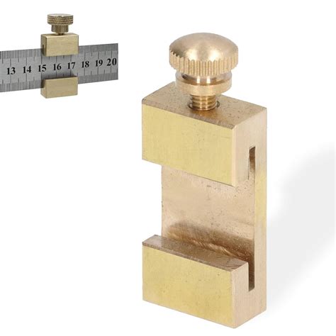 Brass Positioning Block Ruler Stop Fence T Slot Design Brass Scriber